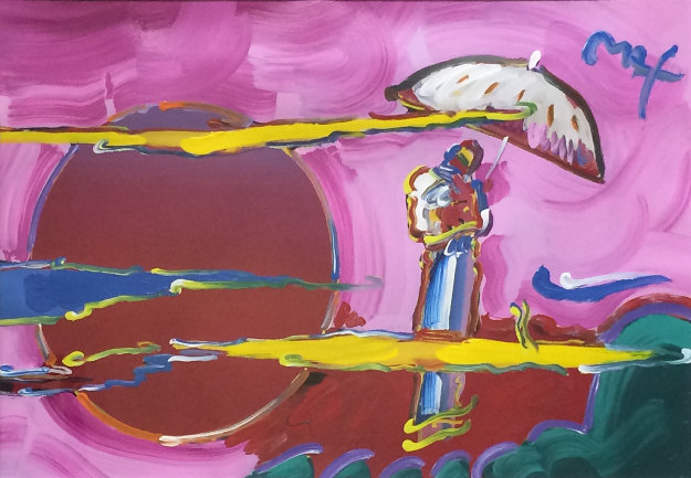 New Moon Unique 2006 39x51 Huge by Peter Max - For Sale on Art Brokerage