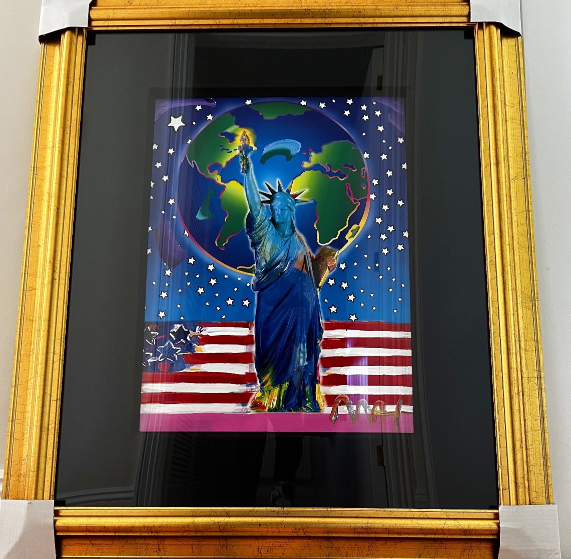 Peace on Earth Unique 2001 40x34 by Peter Max