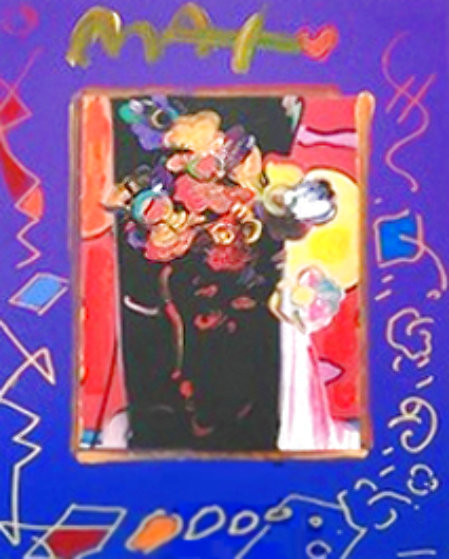 New Moon #53 1997 Acrylic on Paper 11x11 by Peter Max