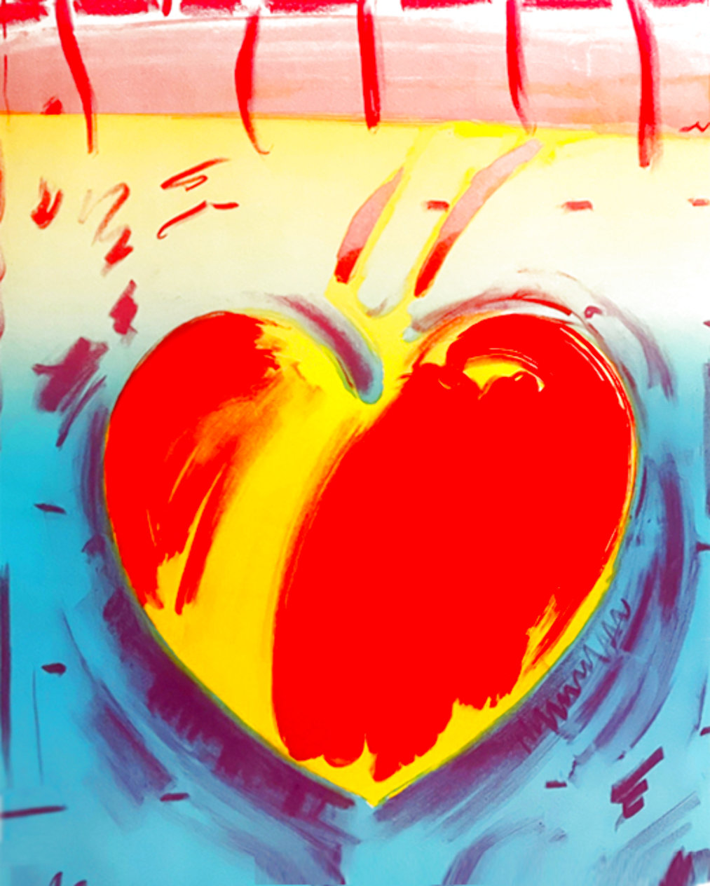 Peter Max , Heart II, print by Peter Max - For Sale on Art Brokerage