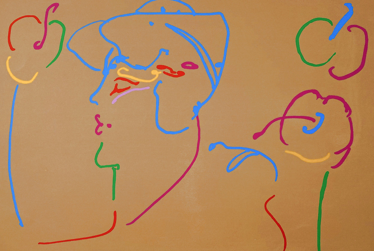 Woman in Profile 1973 Silkscreen 19x27 by Peter Max