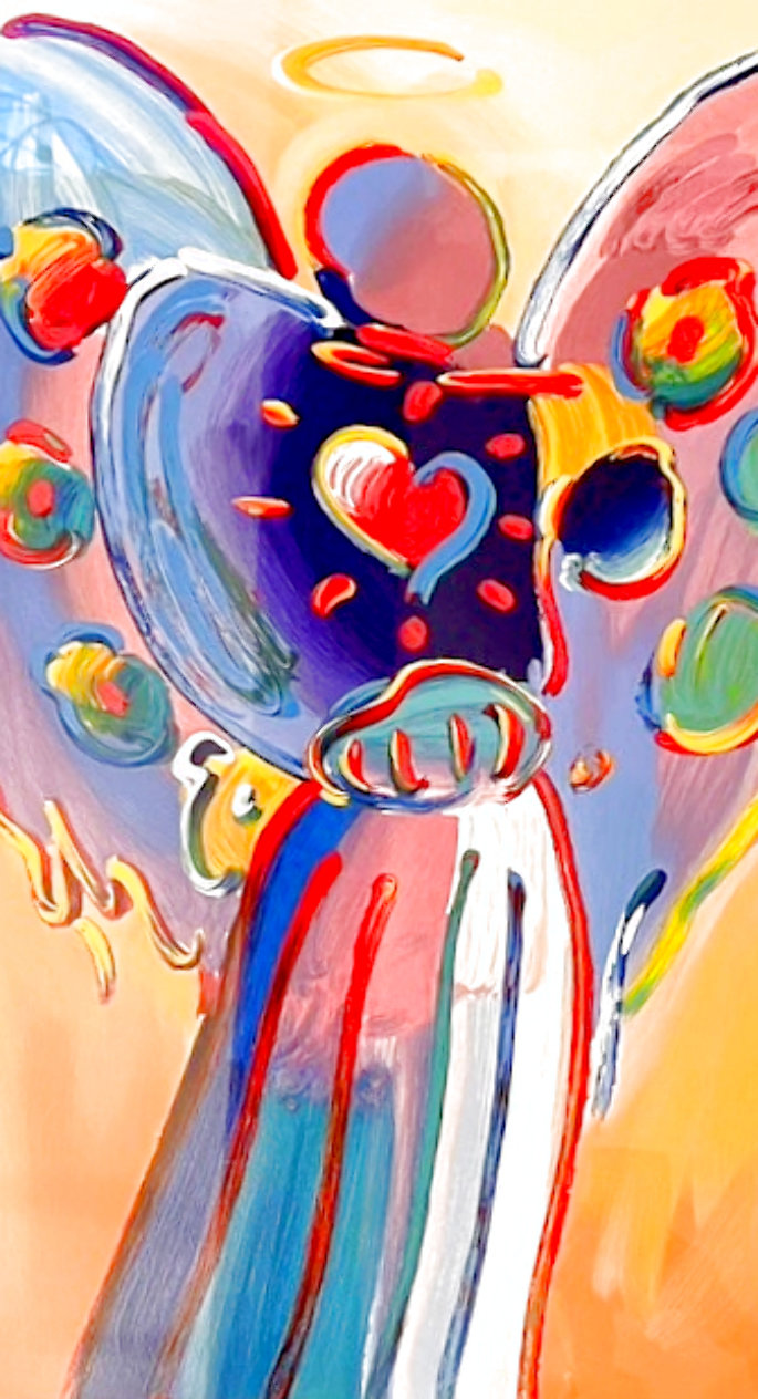 Angel with Heart 2010 Serigraph 28x14 by Peter Max - For Sale on Art ...
