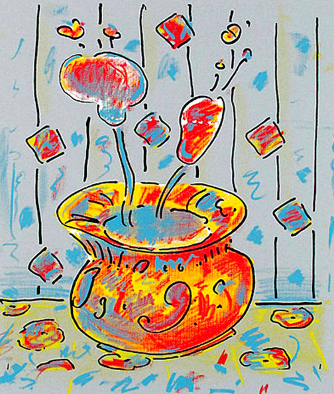Flower Pot 1979 Limited Edition Serigraph by Peter Max - For Sale on ...