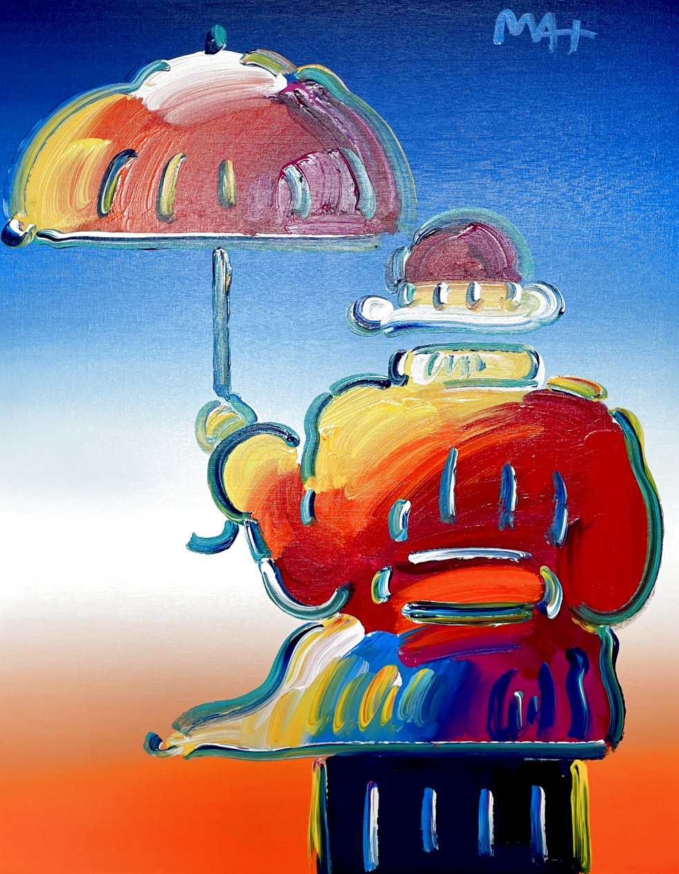 Umbrella Man I Ver. XVIII #141 2018 Acrylic on Canvas by Peter Max ...