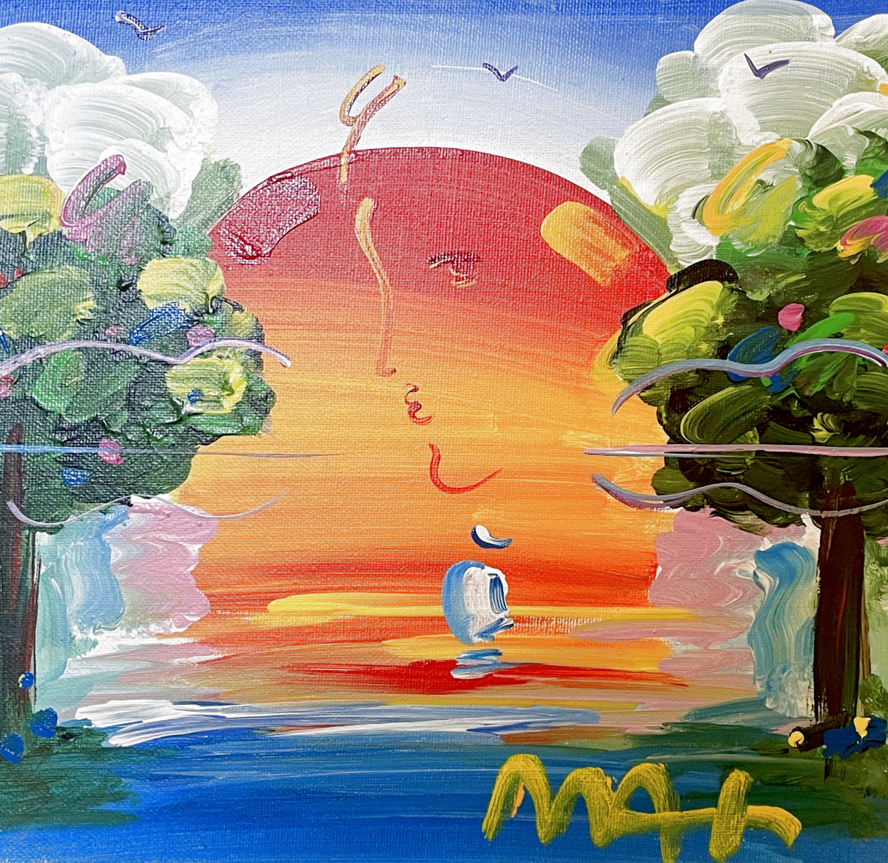 Better World Version XVII #385 2018 Acrylic on Canvas by Peter Max ...