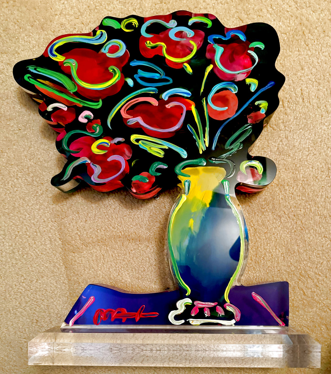 Vase of Flowers Ver. I #12 2014 Unique Acrylic Sculpture by Peter Max ...