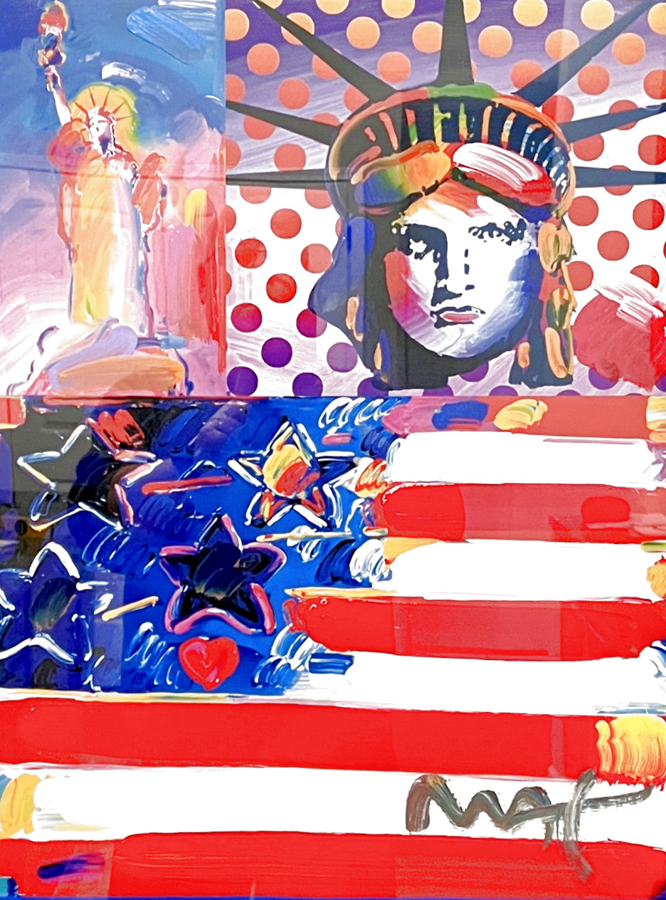 God Bless America II 2001 Unique Mixed Media by Peter Max - For Sale on ...