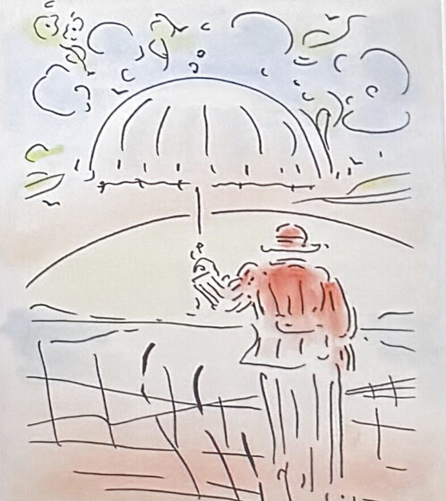 Umbrella Man Unique 2015 Etching w/ Remarques by Peter Max - For Sale ...