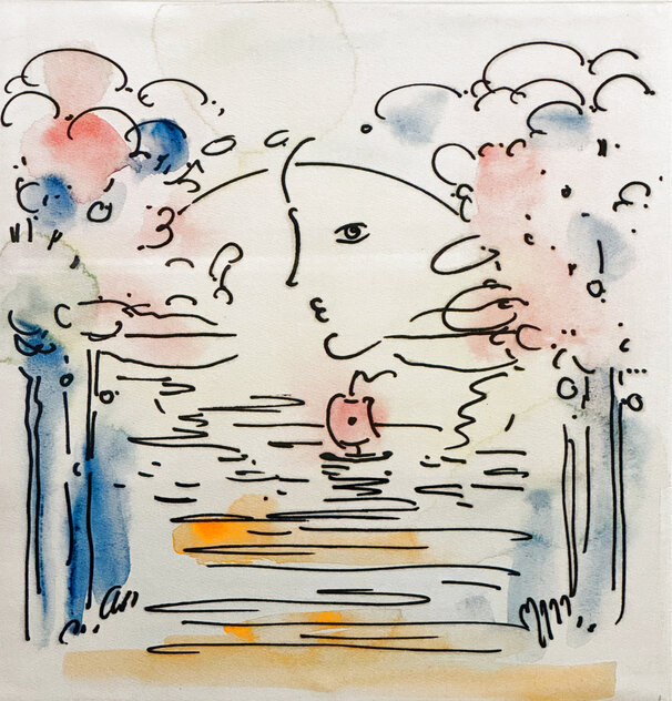 Midnight Profile 1988 Serigraph 40x28 by Peter Max - For Sale on Art ...