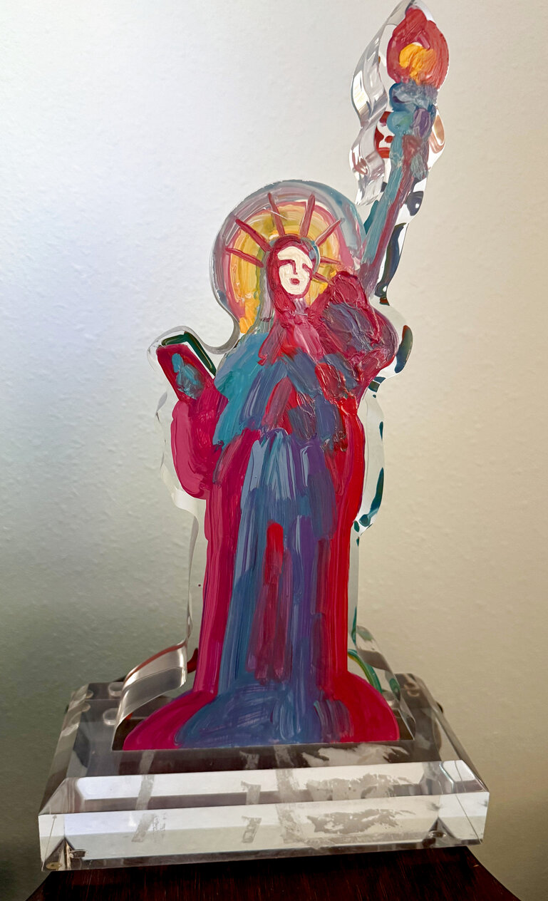Statue of Liberty Ver. III 2017 Unique Acrylic Sculpture by Peter Max ...