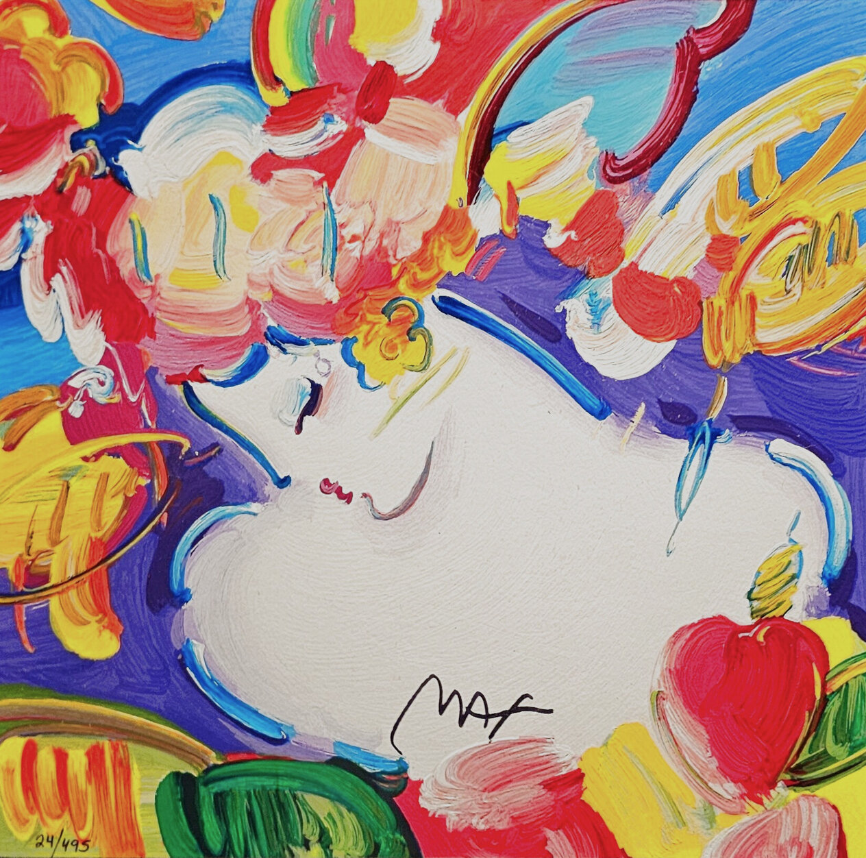 Flower Blossom Lady 2017 Limited Edition Serigraph by Peter Max - For ...