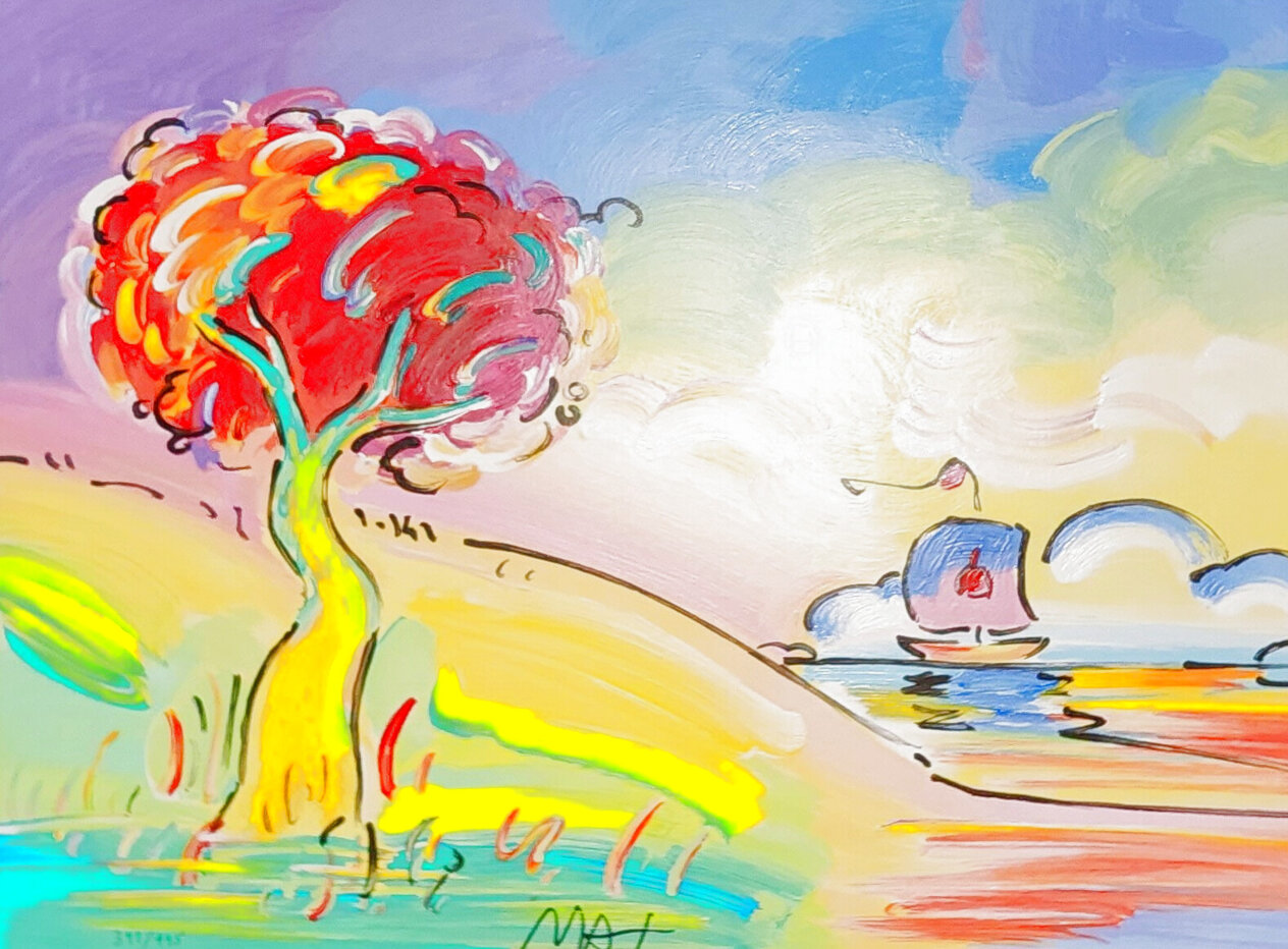 Quiet Lake 2017 Framed Limited Edition Serigraph 14x17 by Peter Max ...