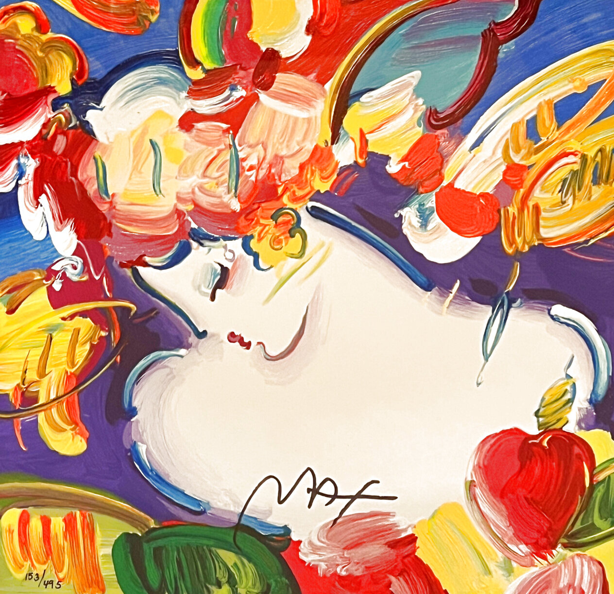 Blushing Beauty 2017 Framed Limited Edition Serigraph by Peter Max - For Sale on Art Brokerage