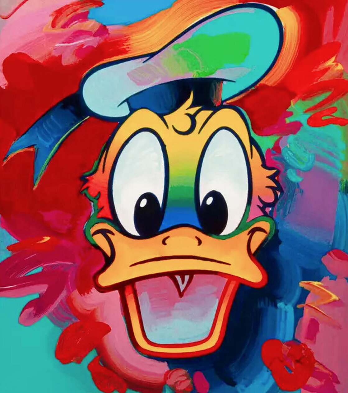 Donald Duck 1990 Framed Limited Edition Serigraph 16x14 by Peter Max ...