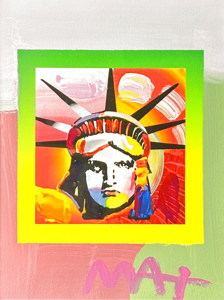 Liberty Head II on Blends Unique 2017 Framed Mixed Media 10x8 by Peter Max - For Sale on Art ...