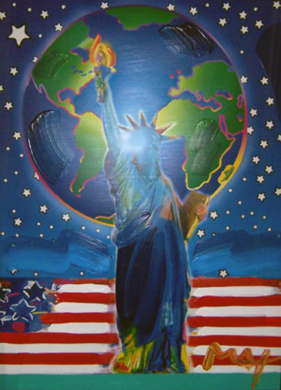 Peace on Earth Unique 2001 36x24 by Peter Max