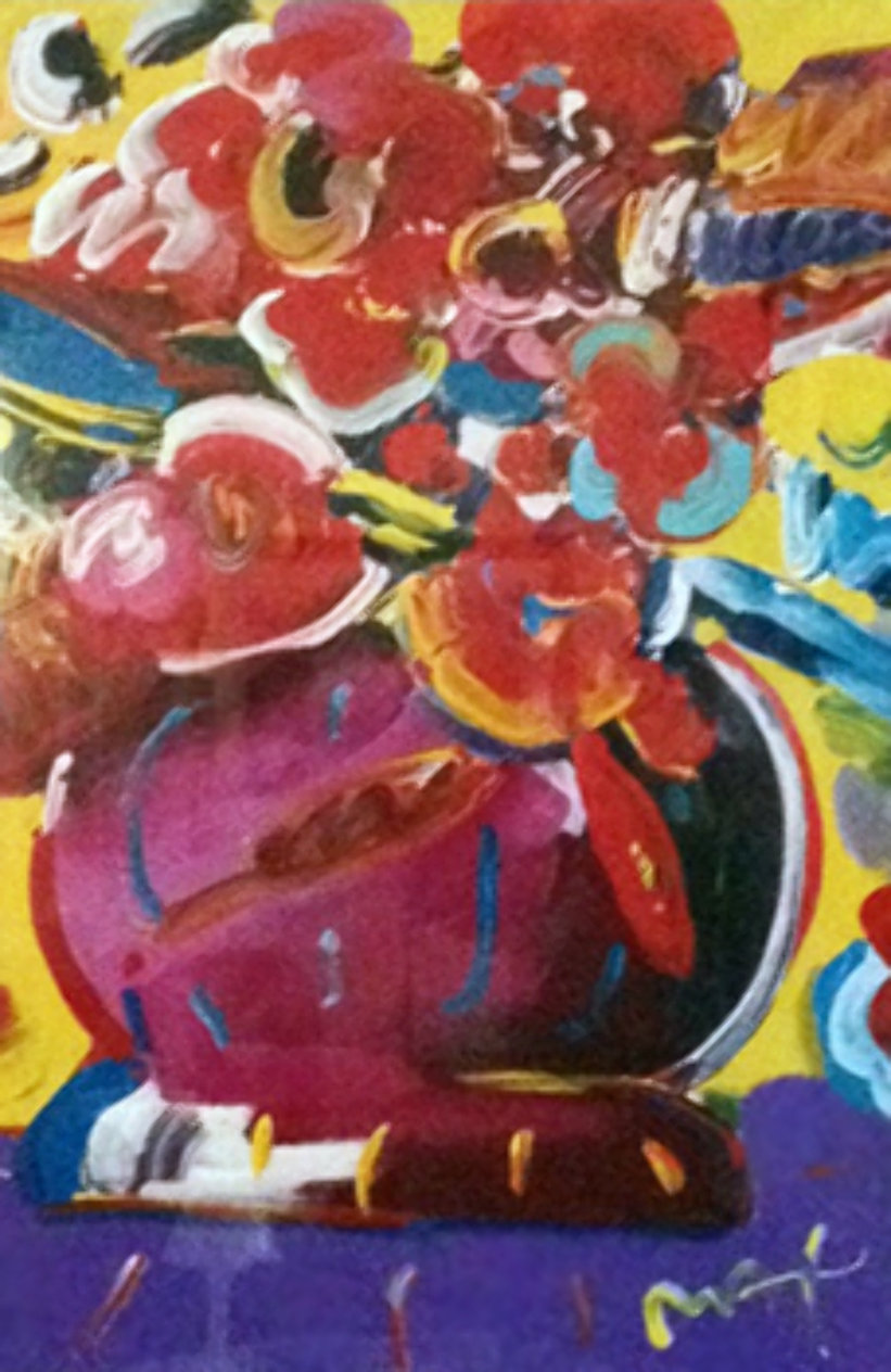 Flowers II 2006 Unique 50x38 Huge by Peter Max - For Sale on Art Brokerage