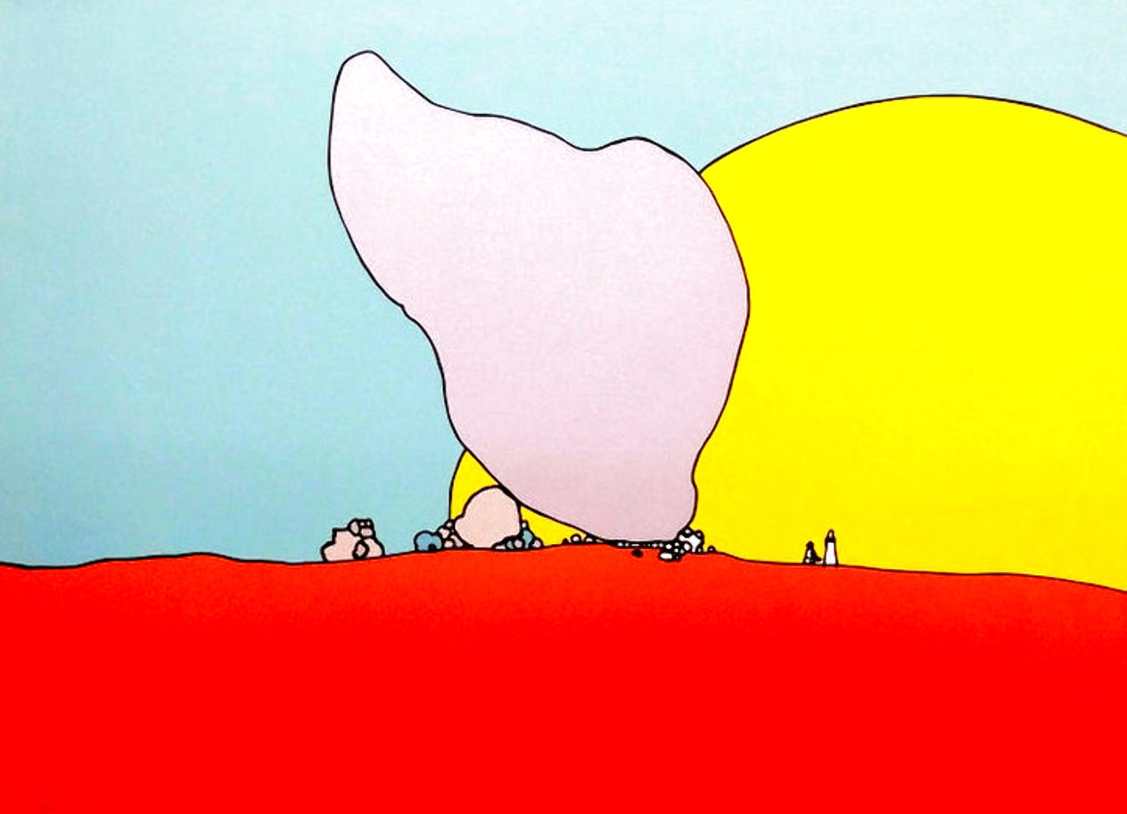 Rocks and Sun 1971 Screenprint 22x30 by Peter Max - For Sale on Art ...