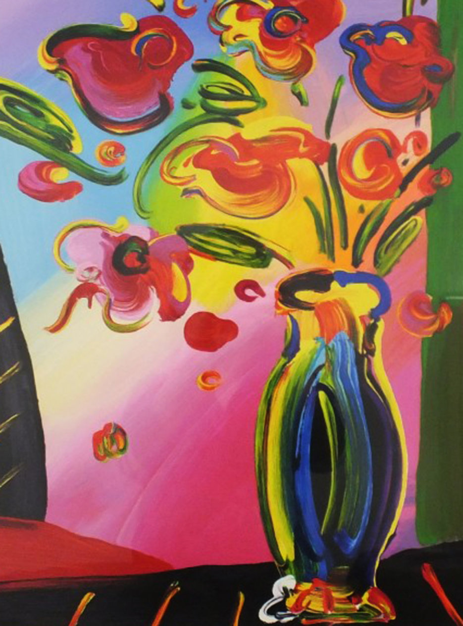 Vase of Flowers 2014 by Peter Max - For Sale on Art Brokerage