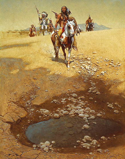 Comanche War Trail, 1985, Lithograph, 23x28, by Frank McCarthy - For ...
