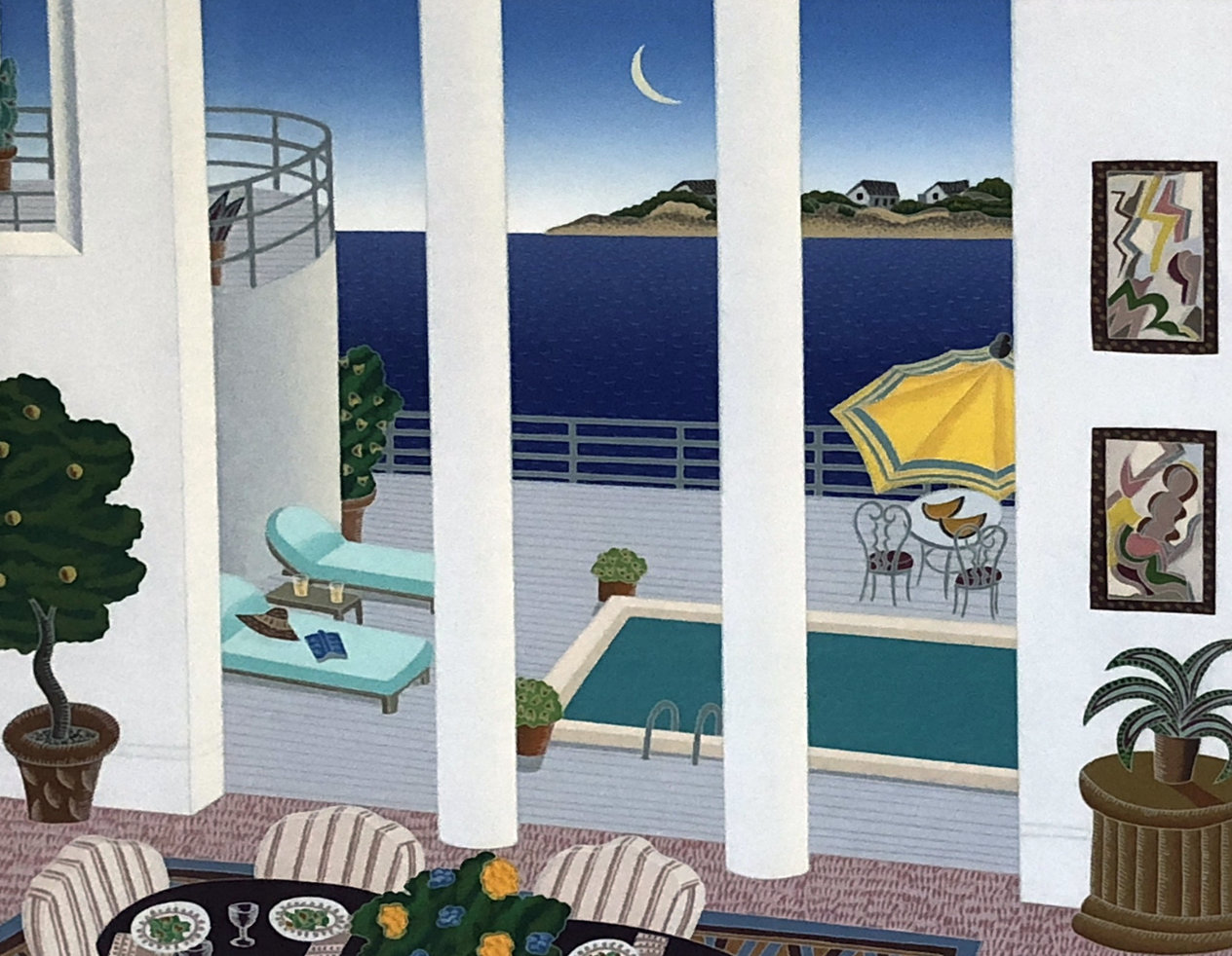 Four Seas - Framed Suite of 4 - Atlantic Pool, Pacific Pool, Caribbean ...