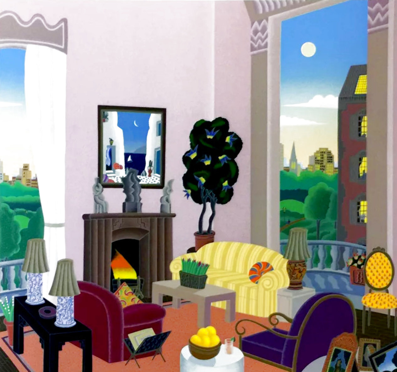 Beacon Hill 1989 Serigraph 28x30 by Thomas Frederick McKnight - For ...