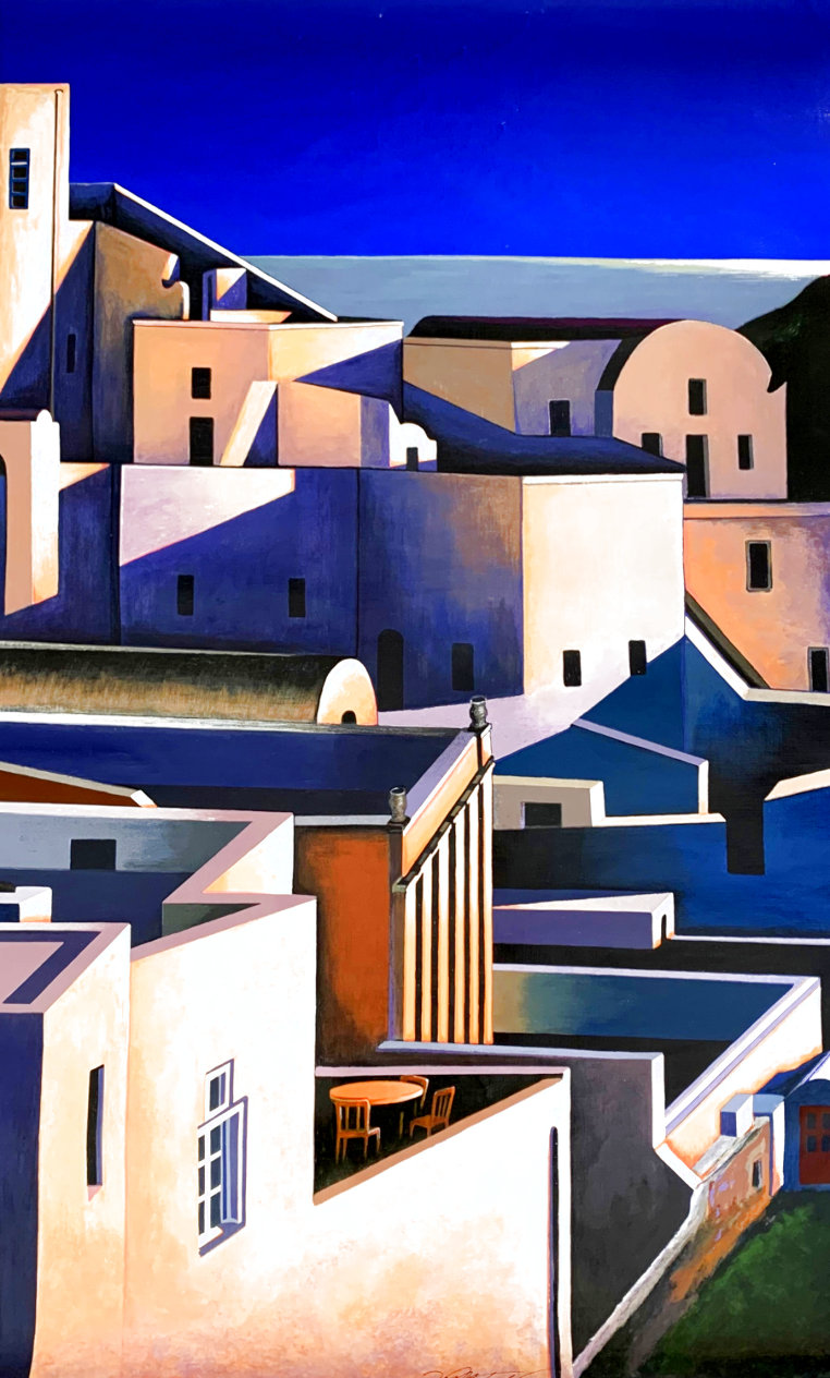 Grand View of Santorini Serigraph 45x29 by Igor Medvedev - For Sale on ...