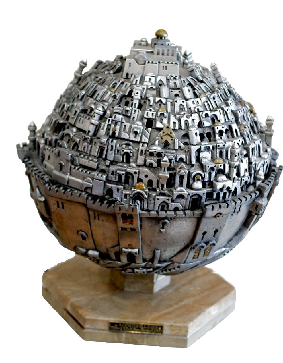 Jerusalem Sphere Unique 1981 Mixed Media Sculpture by Frank Meisler ...