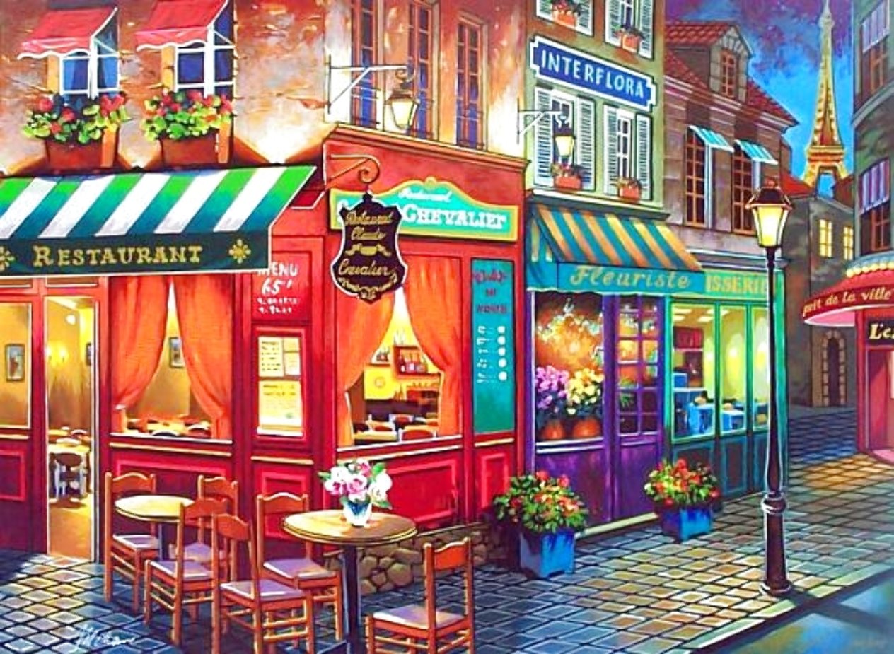 Saint Denis La Nuit 2004 Serigraph 17x23 by Anatoly Metlan - For Sale on Art Brokerage