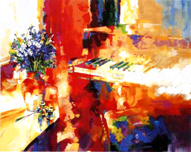 Still Life with Piano AP 1994 Serigraph 30x38 by Michael Gorban - For ...