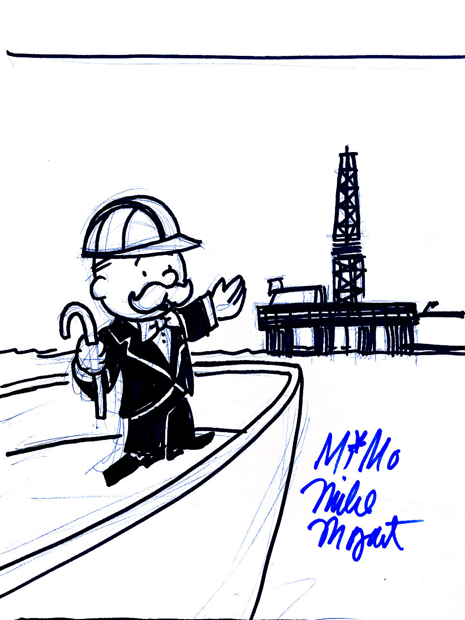 Monopoly Man Oil Rigg 2008 Mixed Media Drawing 12x9 by MiMo - For Sale ...