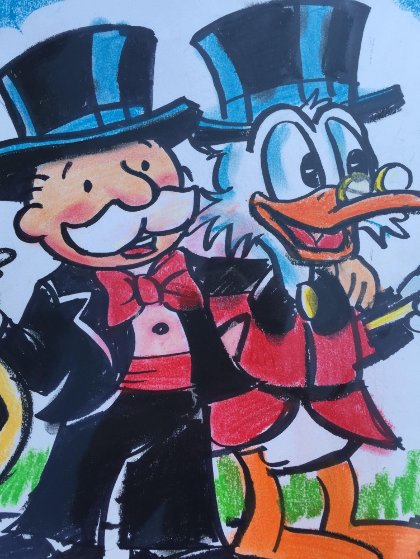 Mike Mozart Monopoly Man And Scrooge Selfie Unique 2015 25x18 by MiMo