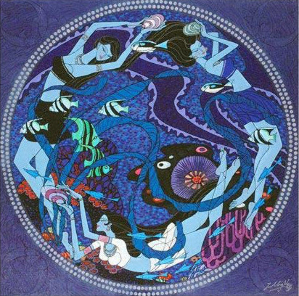 Pearl Divers, Giclee on Canvas, 20x20, by Zu Ming Ho - For Sale on Art ...