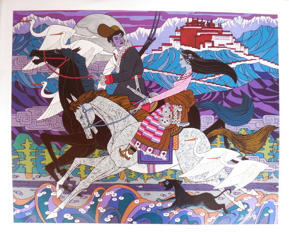 Park West Artist: Zu Ming Ho Chinese Contemporary Artist Paintings ...