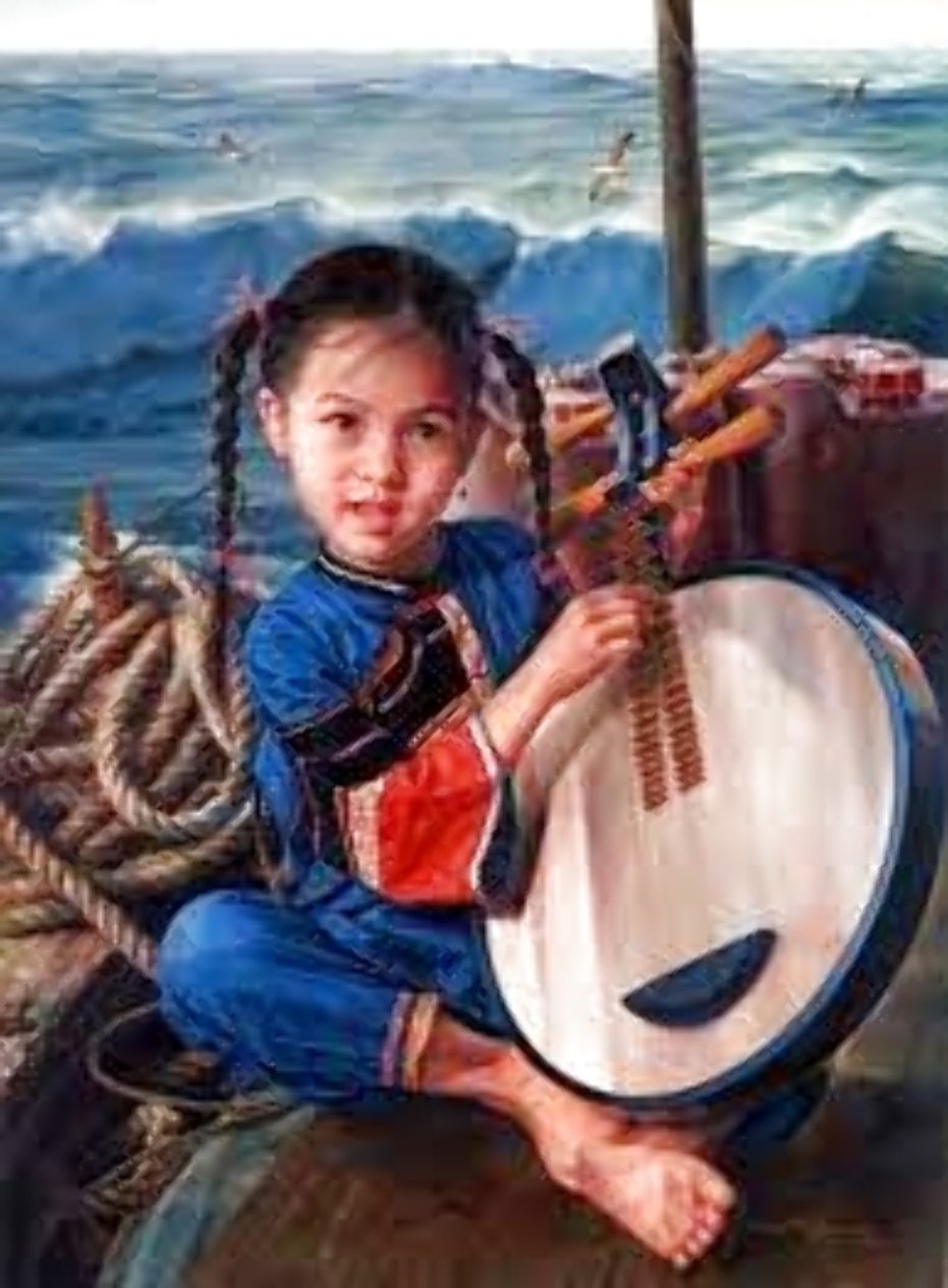 Sea Song 1996 Limited Edition Embellished Giclee on Canvas by Wai Ming ...