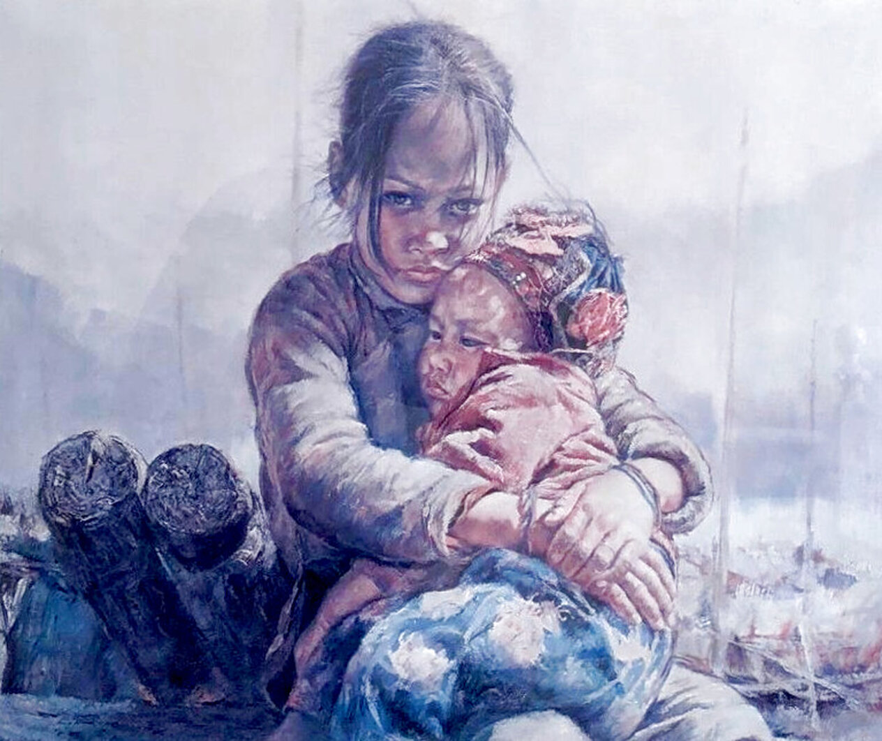 Brother and Sister 1975 Limited Edition Lithograph by Wai Ming - For ...
