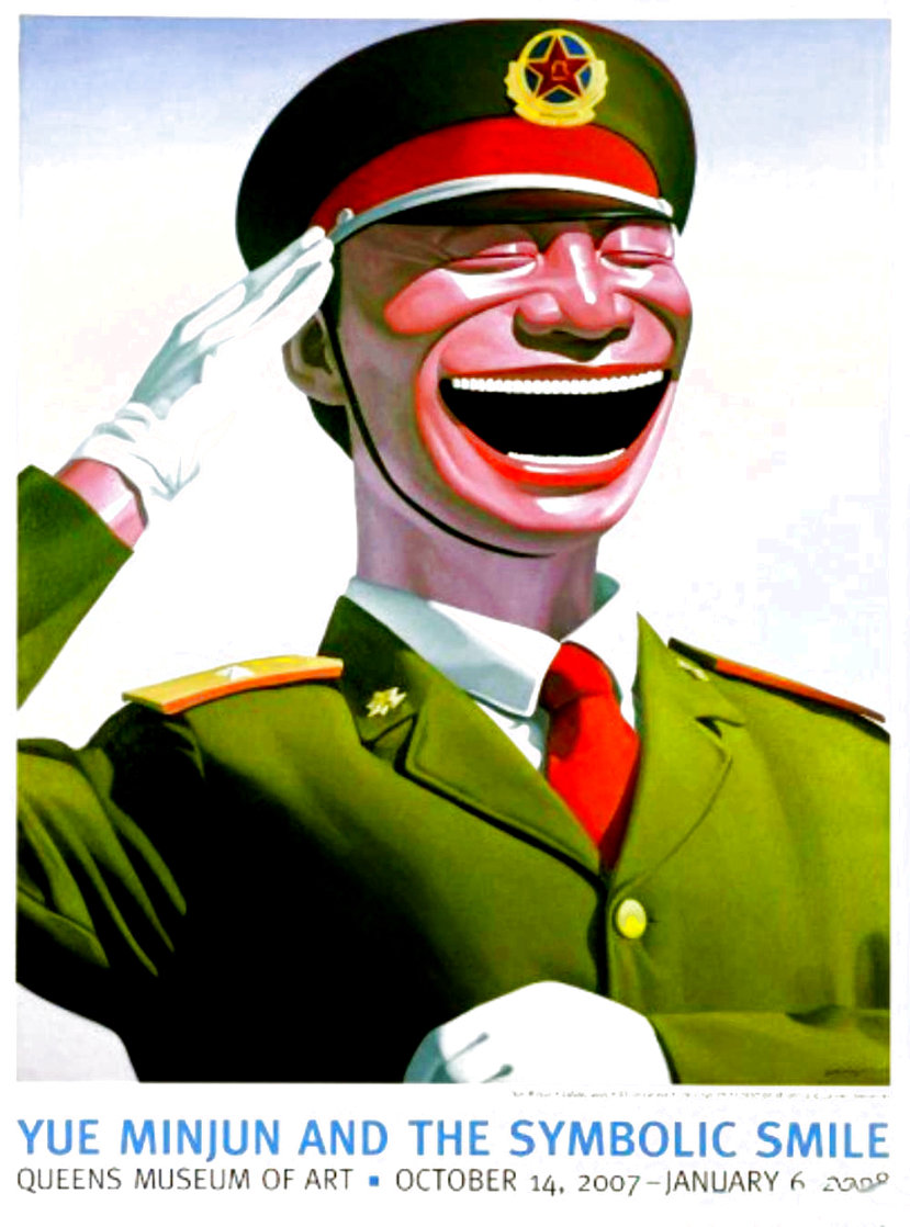 Salute Poster 2007 Lithograph 36x24 by Yue Minjun