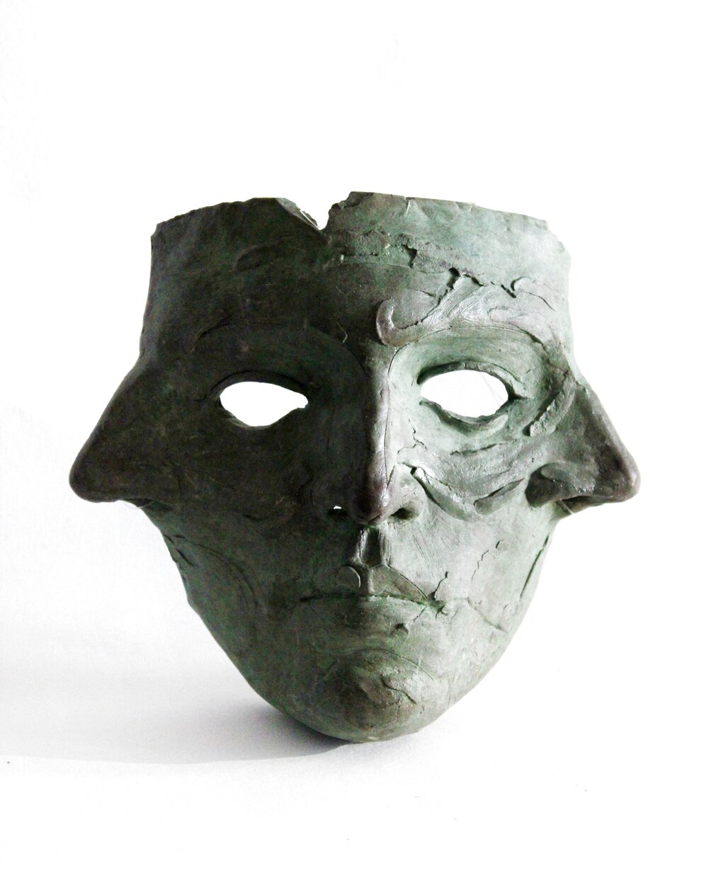 Greek Theatre Mask 2024 Terracotta Sculpture by Magdalena Modrić - For ...