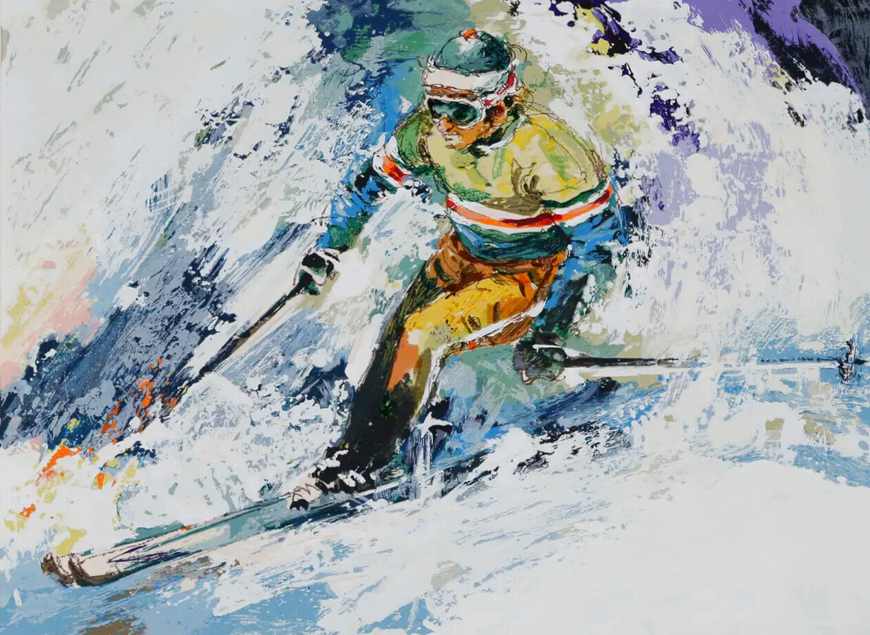 Skier II Limited Edition Lithograph by Wayland Moore - For Sale on Art ...