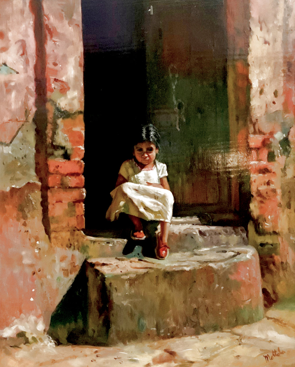 Rosa 1978 Oil on Masonite by Fil Mottola - For Sale on Art Brokerage