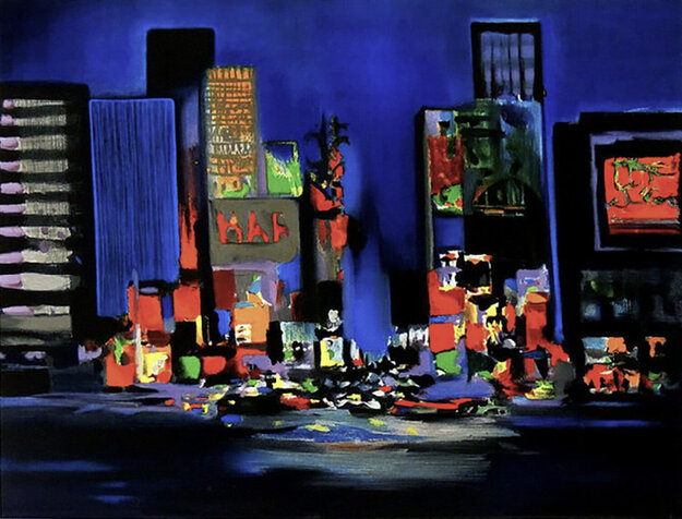 Times Square 2003 Limited Edition Lithograph by Marcel Mouly - For Sale ...