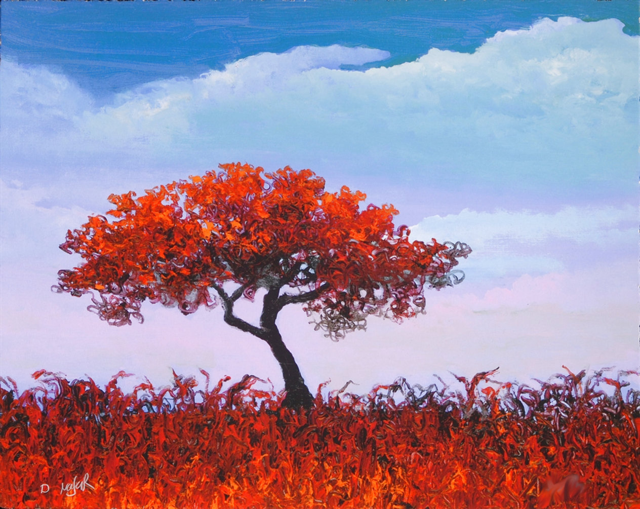 Sea of Red 2016 Limited Edition Giclee by David Najar - For Sale on Art ...