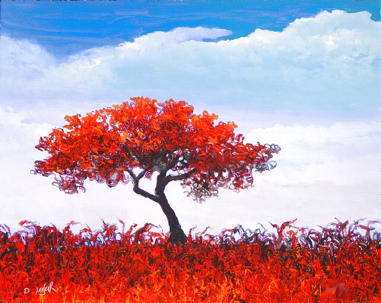 Sea of Red 2016 Limited Edition Giclee by David Najar - For Sale on Art ...