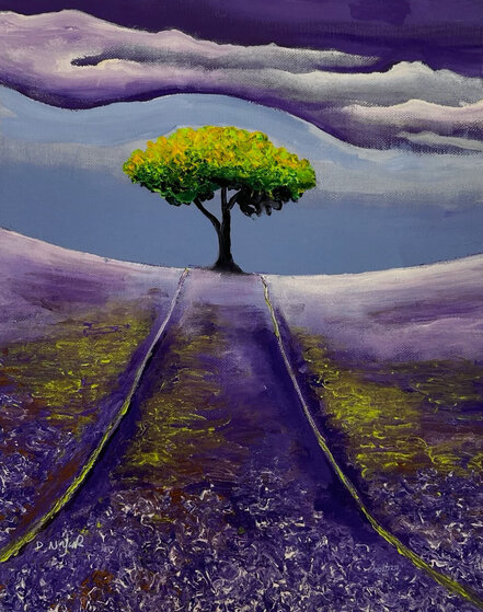 Purple Gaze 2021 Limited Edition Giclee by David Najar - For Sale on ...