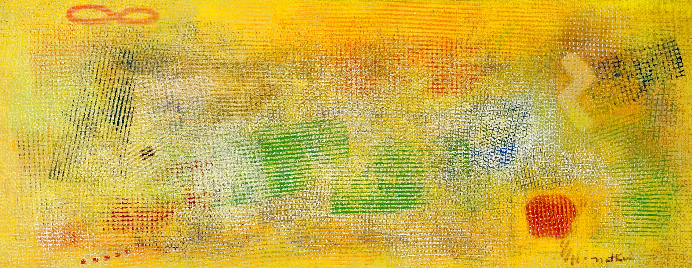 Untitled Abstract Acrylic on Canvas 14x35 by Robert Natkin - For Sale ...