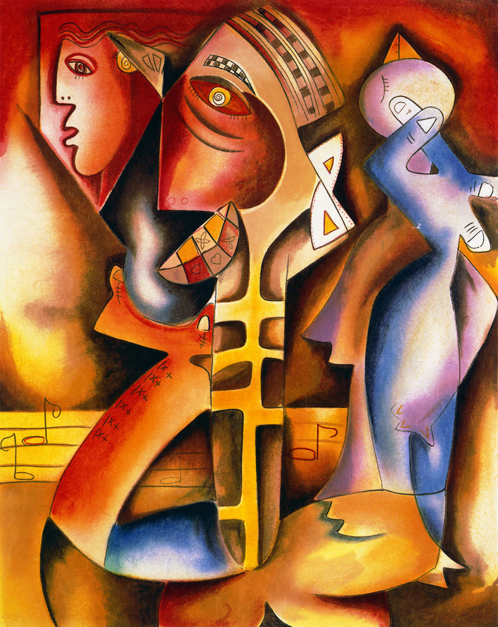 alexandra nechita print of friends, friendship theme by Alexandra ...
