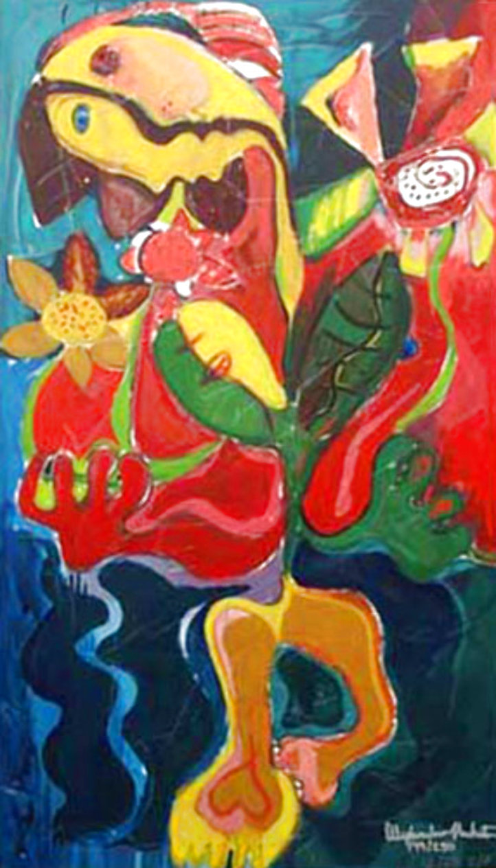 Sunflower Fields AP 1996 Serigraph on Canvas 46x25 by Alexandra Nechita ...
