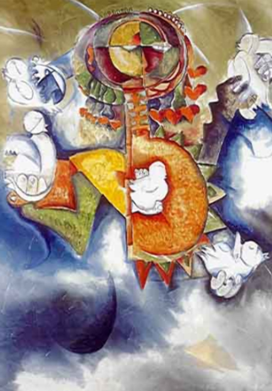 Hearts of Peace 1996 by Alexandra Nechita - For Sale on Art Brokerage