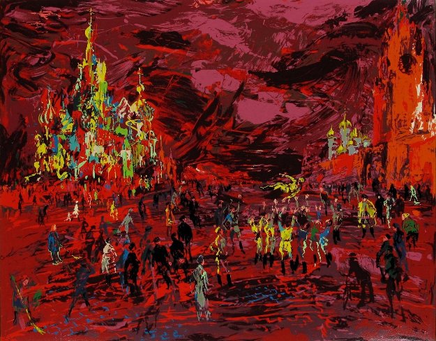 Red Square 1980 Serigraph 30x36 by LeRoy Neiman - For Sale on Art Brokerage