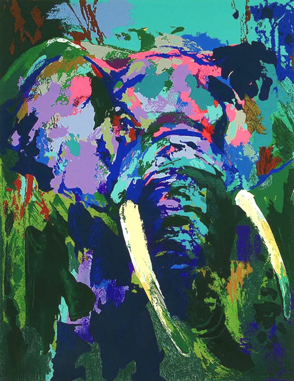 Portrait of the Elephant Limited Edition Silkscreen Serigraph by LeRoy ...